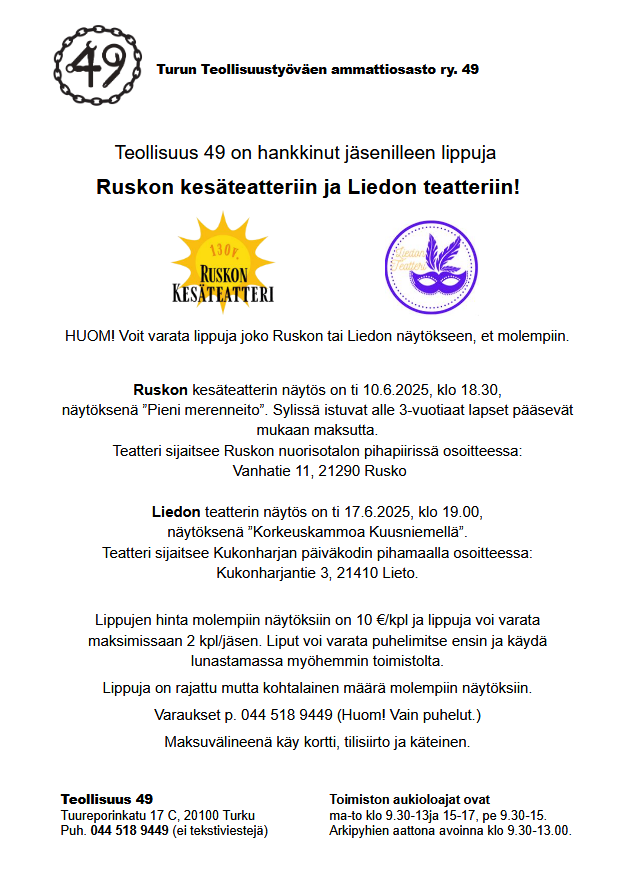 Telakan työhuonekunta - Turun metallityöväen ao 49 ry